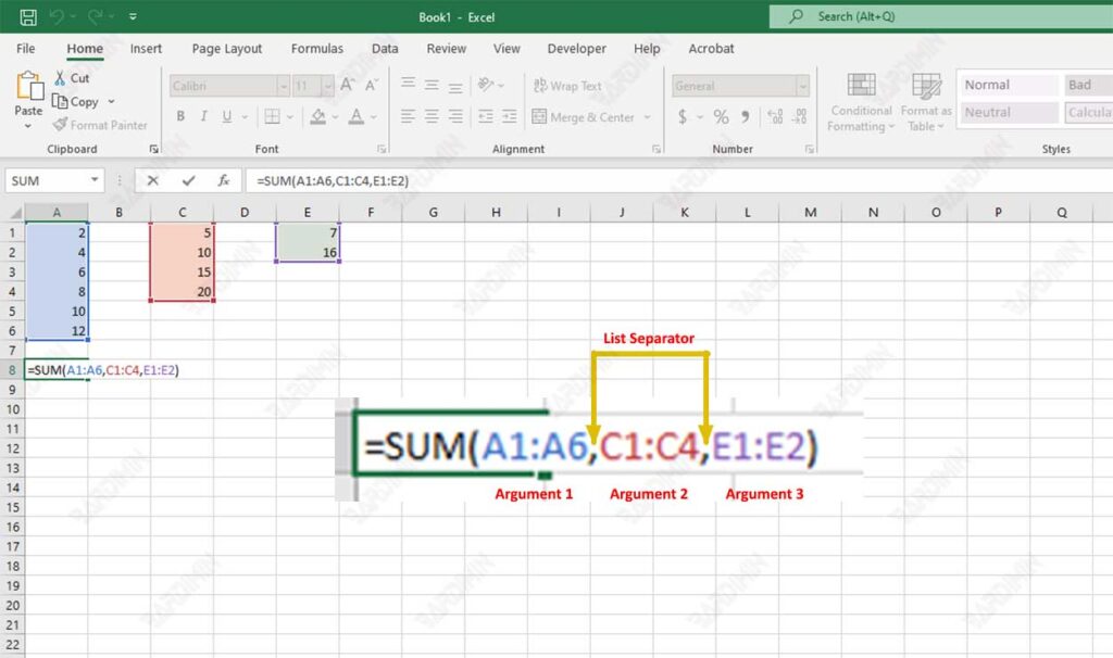 Cara Mudah Mengubah List Separator Pada Fungsi Di Excel