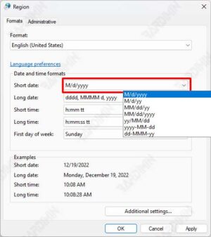 How to change the format of date, time, number, and currency in Windows ...