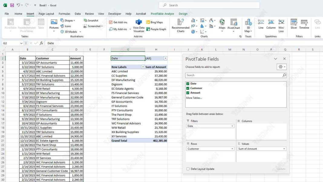 Tips to Quickly Create a Pivot Table in Excel