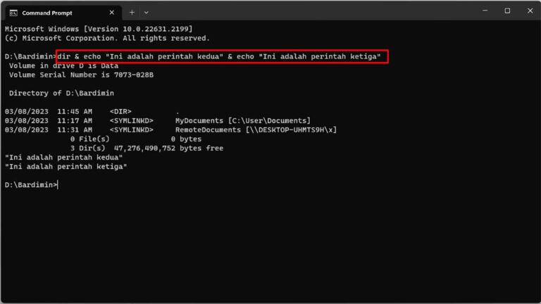 How To Run Multiple Commands In One Line In Windows Cmd