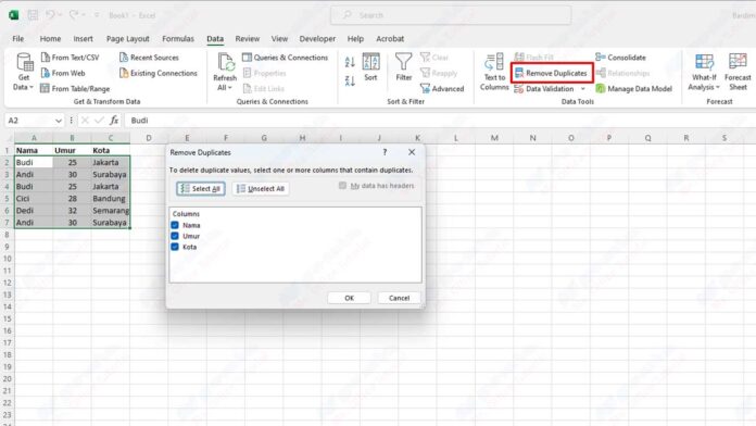 The Easiest Way to Remove Duplicate Data in Excel - [Ms Excel]