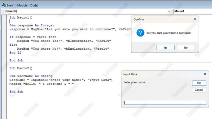 How To Use Msgbox And Inputbox In Vba For Better Interaction Vba 2791